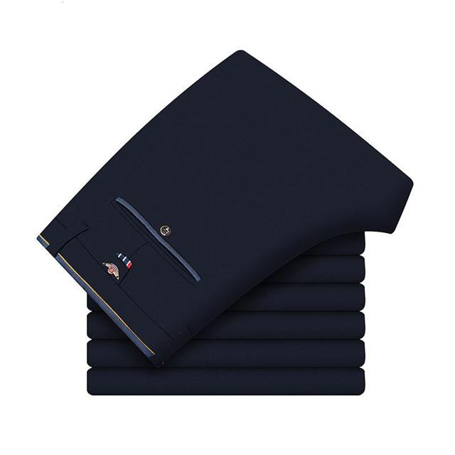 กางเกงขายาวลําลอง ทรงสลิมฟิต สีดํา สไตล์เกาหลี แฟชั่นสําหรับผู้ชาย ...