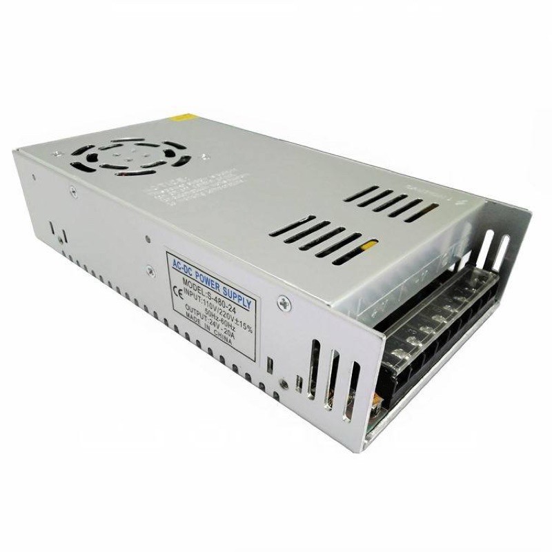สวิทชิ่ง เพาเวอร์ ซัพพลาย Switching Power Supply 24V 20Aมีพัดลมในตัว ...