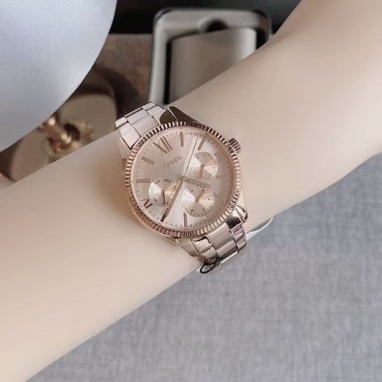 Rye Multifunction Rose Gold-Tone Stainless Steel Watch BQ3691 Fossil ...