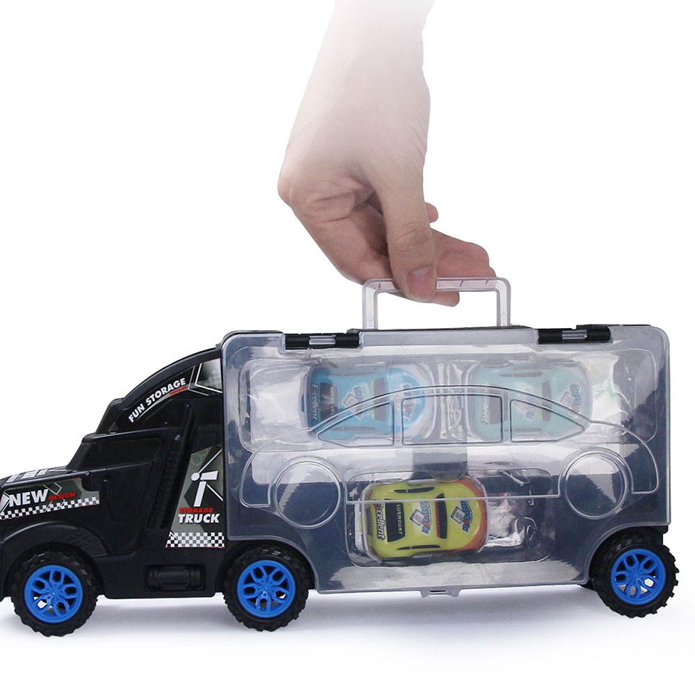 Big Truck & 6 pcs Mini Sliding Car Toy Kids Pull Back Model Car Vehicle ...