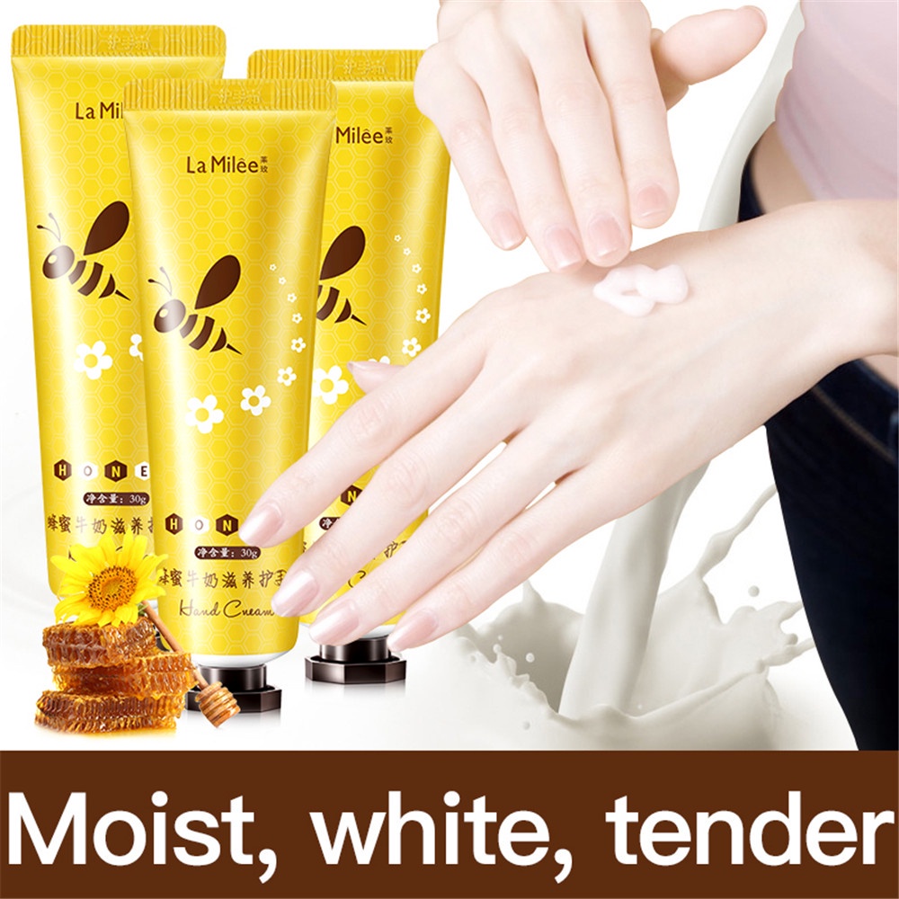 LAMILEE Honey Milk Hand Cream Anti-Dryness Moisturizing Anti chapping ...