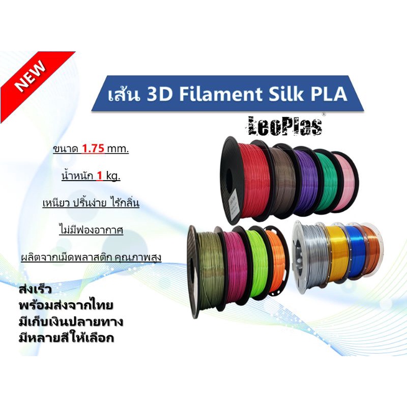 เส้นพลาสติก (Filament) ESUN PLA 1.75 (1KG) Glow in Dark -Green สำหรับ ...