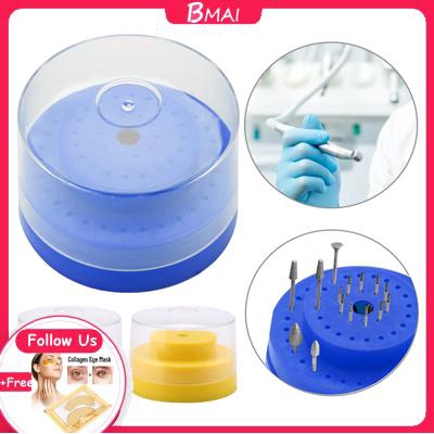 3 Colors 60 Holes Slots Round Bur Holder Block Case Holder Dental ...