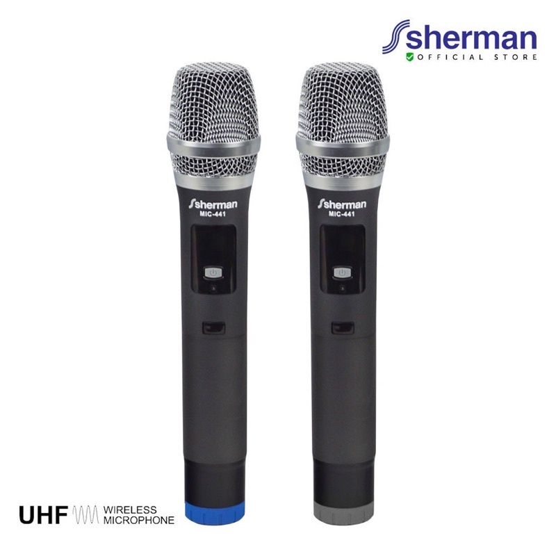 SHERMAN MIC-441 ชุดไมโครโฟนไร้สาย ดิจิตอล UHF 64 แชนแนล ไมค์ลอยไร้สาย ...
