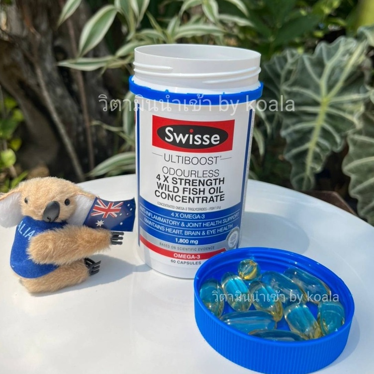 swisse ultiboost odourless 4Xstrength wild fish oil 60 Capsulesน้า ...