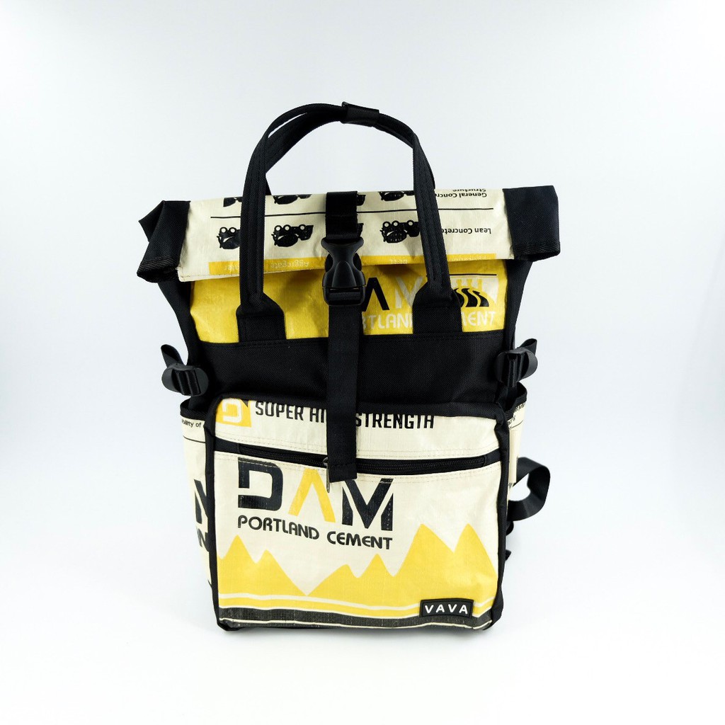 DAM Folded Backpack กระเป๋าเป้พับถุงปูน - vavazerowaste - ThaiPick