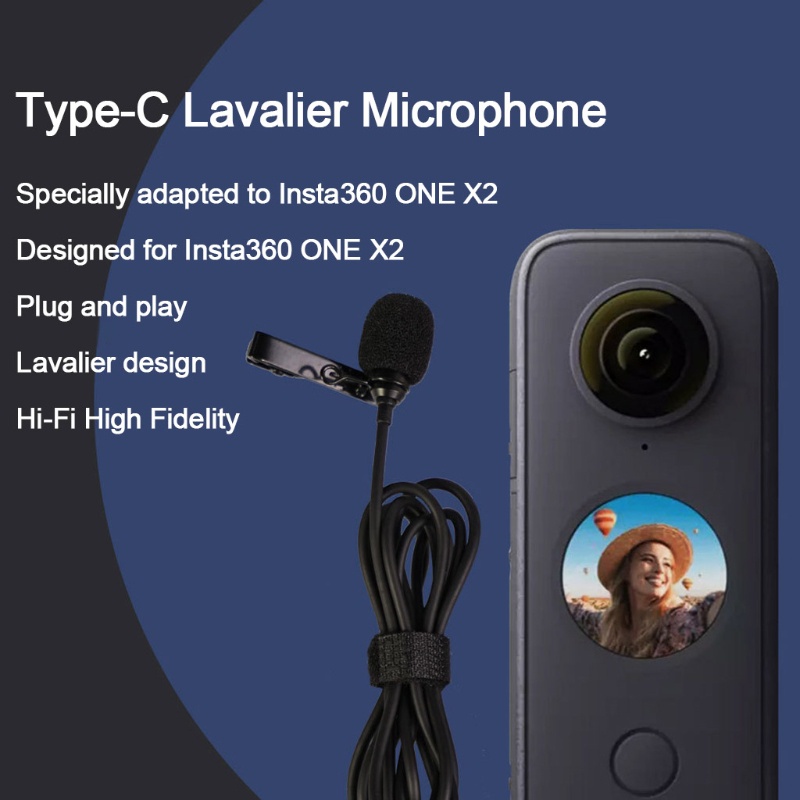 Will Lavalier Microphone for INSTA-360 ONE X2 TypeC Vlog Recording ...