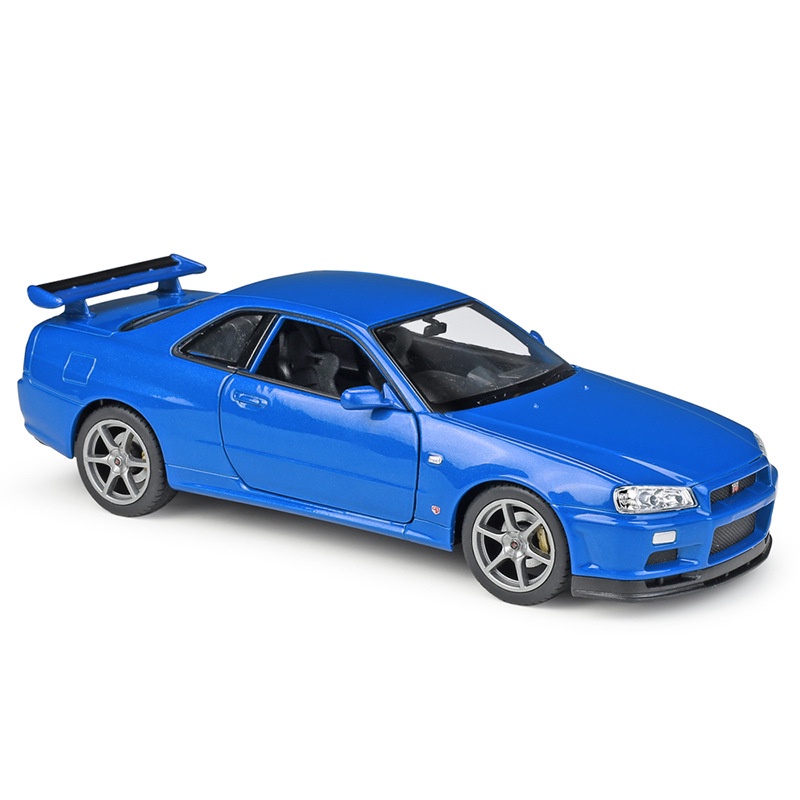 jkgarage โมเดลรถเหล็ก Nissan Skyline GTR R34 124 (ลิขสิทธิ์แท้) มีกล่องโมเดลรถยนต์ ของขวัญ แฟน ...