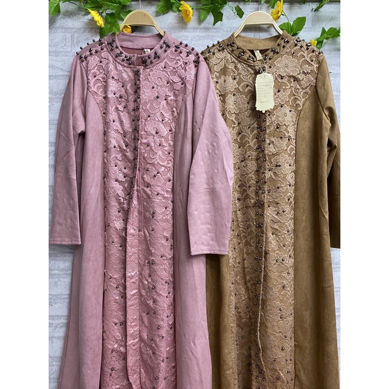 Gamis Suede Mix Brokate นําเข้าหรูหรานําเข้าของแท้ - ade_kirana.th ...