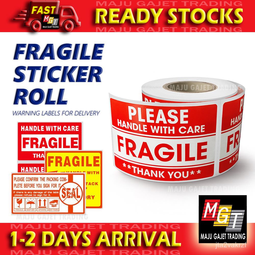 Fragile Sticker Warning Label Sign Parcel Delivery Express Waybill Wg7h ...