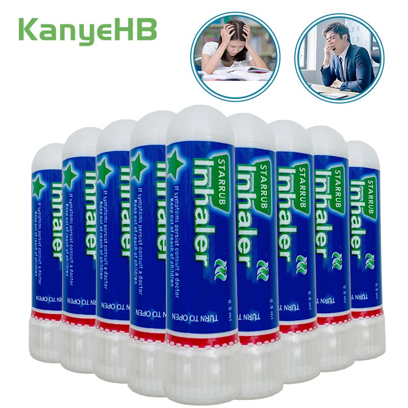 9pcs Nasal Essential Oils Rhinitis Mint Cream Refresh Nose Cold Cool ...