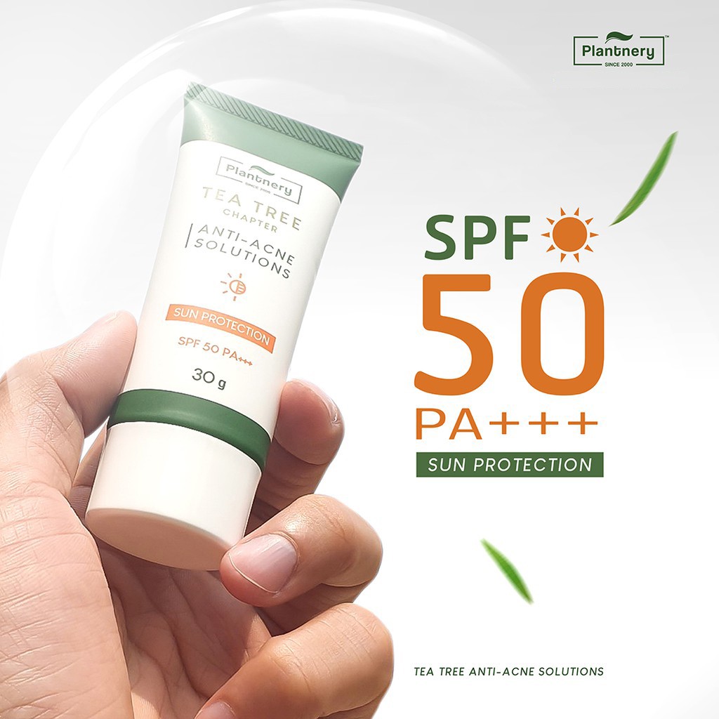 Plantnery Tea Tree Sunscreen Acne Oil Control SPF50 PA 30g. แพลนท์เนอรี ...