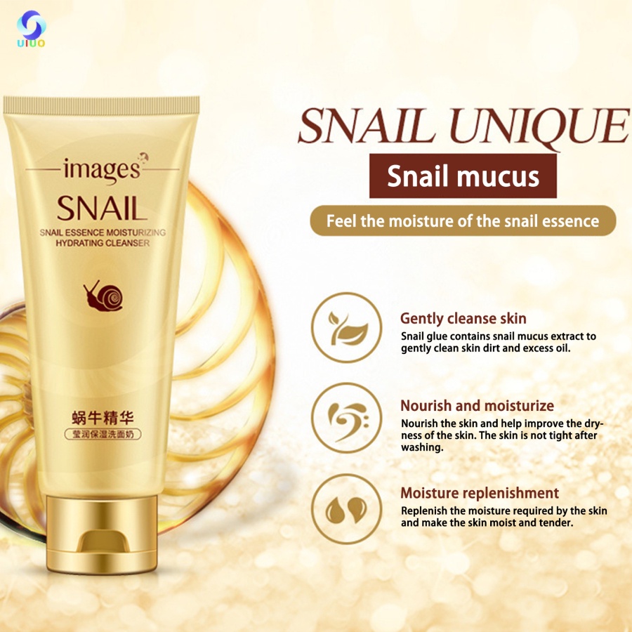 【UIUO】 Snail Essence คลีนเซอร์ทําความสะอาดผิวหน้า ให้ความชุ่มชื้น 100 ...