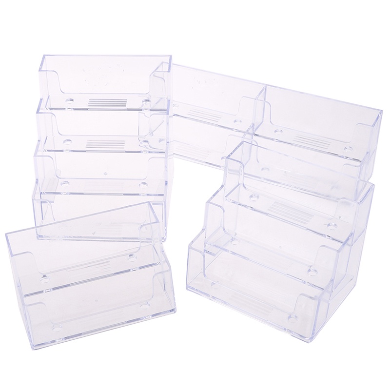 แพคเกจบัตรDeskto Office Business Card Holder Stand Clear Transarent ...