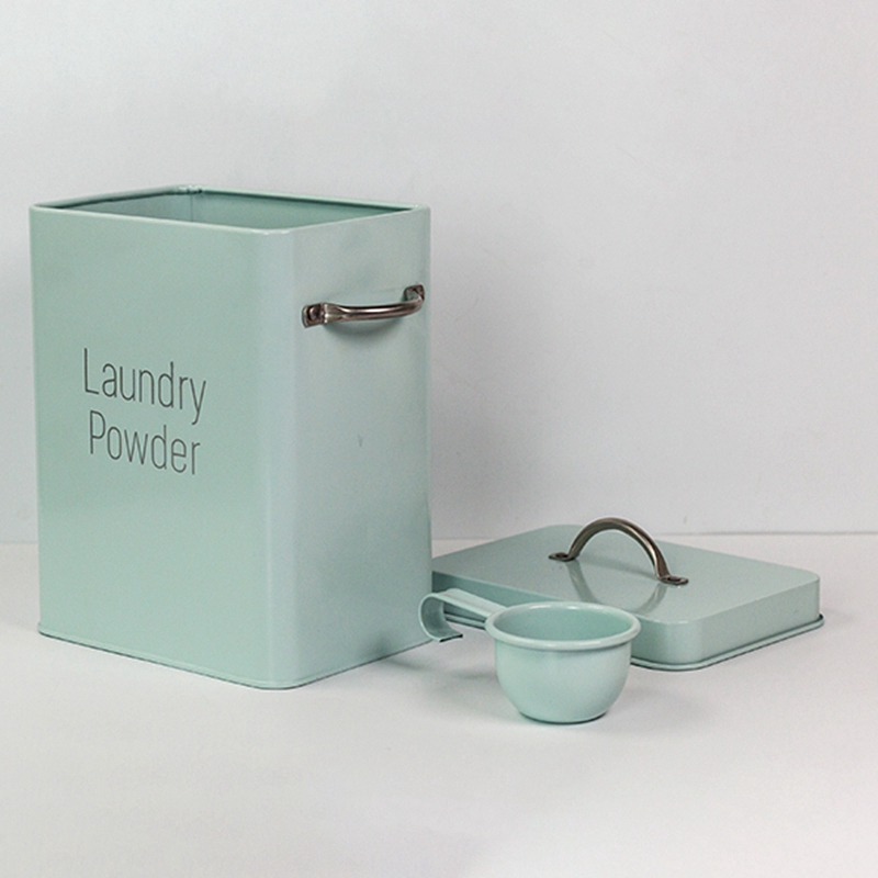 Beautiful Powder Laundry Powder Boxes Storage with Scoop White N2PH ...