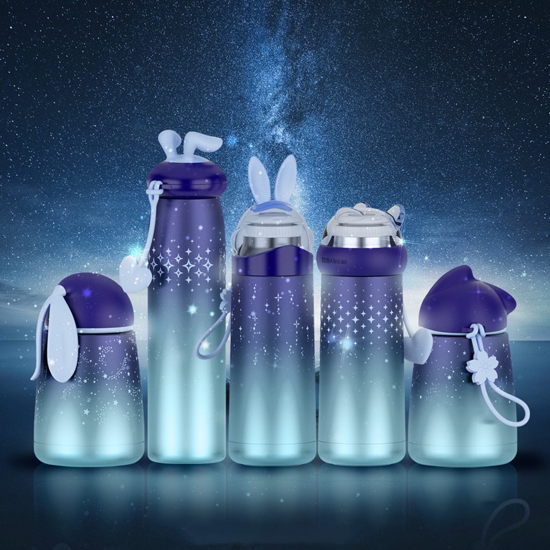 ถ้วยStainless Steel Thermos Cu Vacuum Lightning Rabbit Cartoon ortable ...
