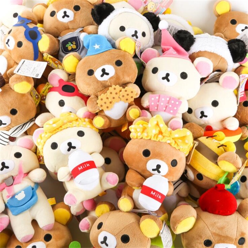 10PiecesLot Mixed Styles Rilakkuma Bear Plush ToyWeddingPartyCompany ...