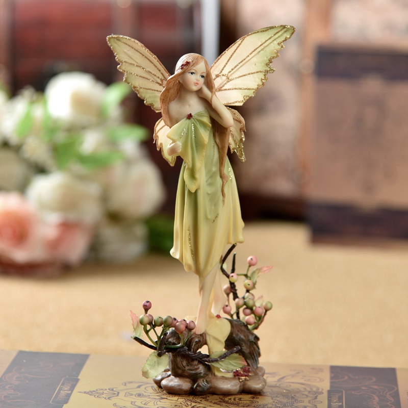 Creative Tree Elf Resin Statue Living Room Decor Angel Sculpture Modern ...