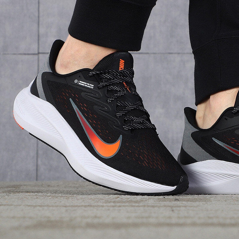 Nike Zoom Winflo 7 Mens Running Shoes Wear Resistant Jogging Cushioning ...