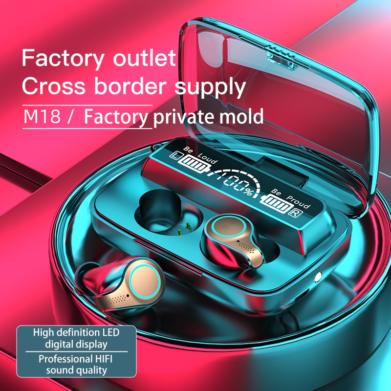 TWS Bluetooth 5.1 Earphones 5000mAh Charging Box Wireless Headphone 9D ...