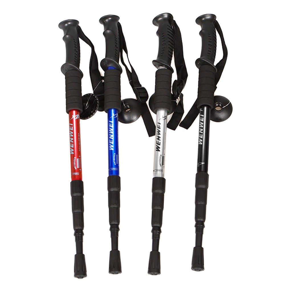 Walking Cane Extra Handle Anti Shock Walking Stick Trekking Trail Poles ...