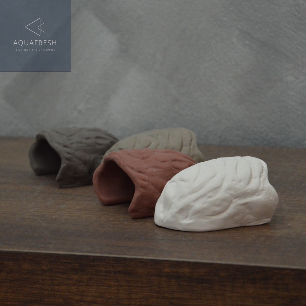 Ceramic Stone Cave ที่หลบซ่อนสัตว์เลื้อยคลาน(Hide Box) เต่าบก งู ตะขาบ ...