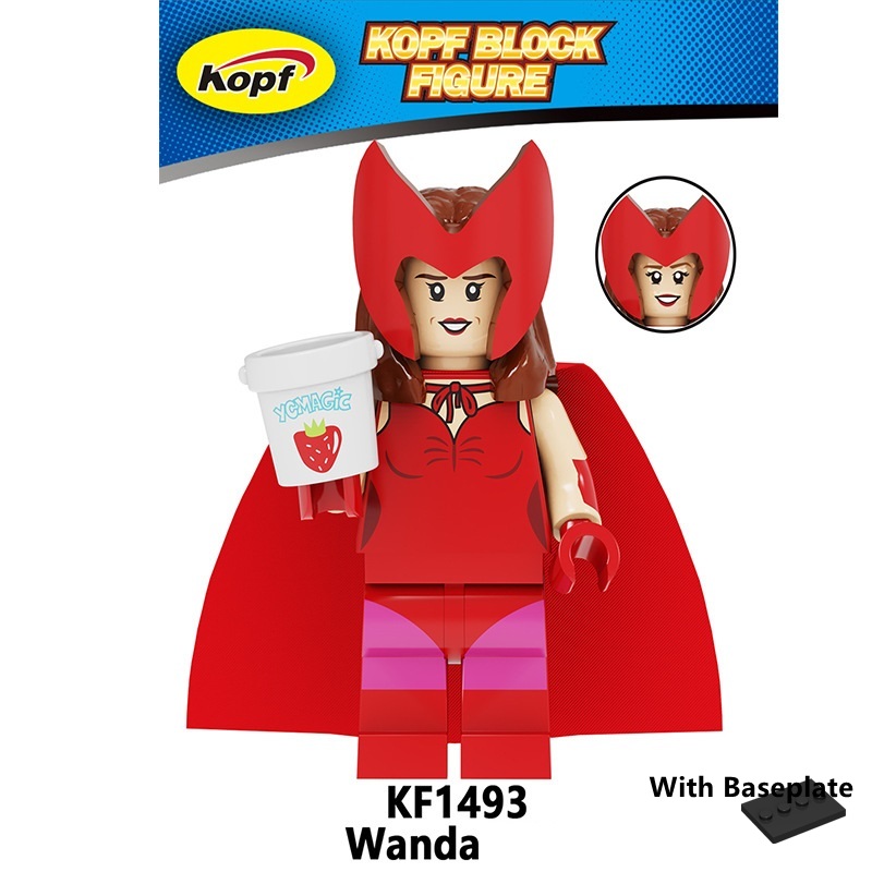 Lego Minifigures KF6134 Avengers Block Man Series Vision Wanda Scarlet ...