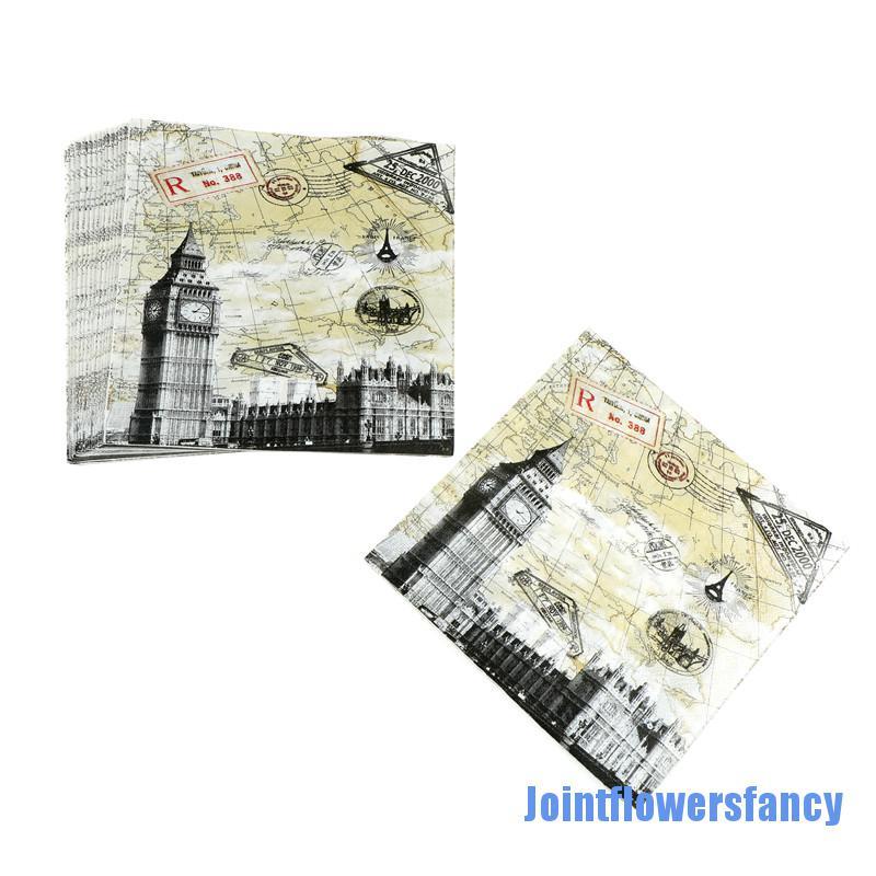 [JFancy] 20pcs paper napkin for party printing european wind style ...