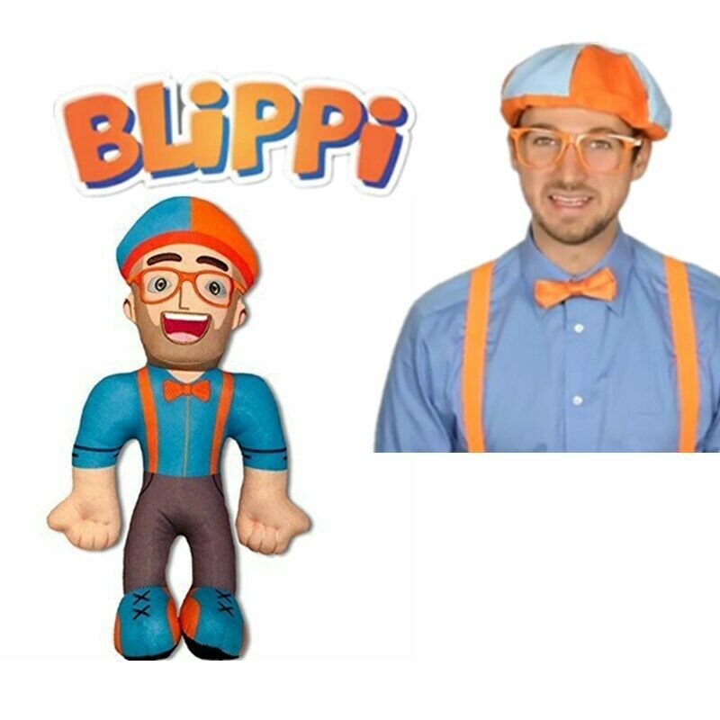 New 28cm Blippi Plush Figure Toy Soft Stuffed Doll for Kids Children ...