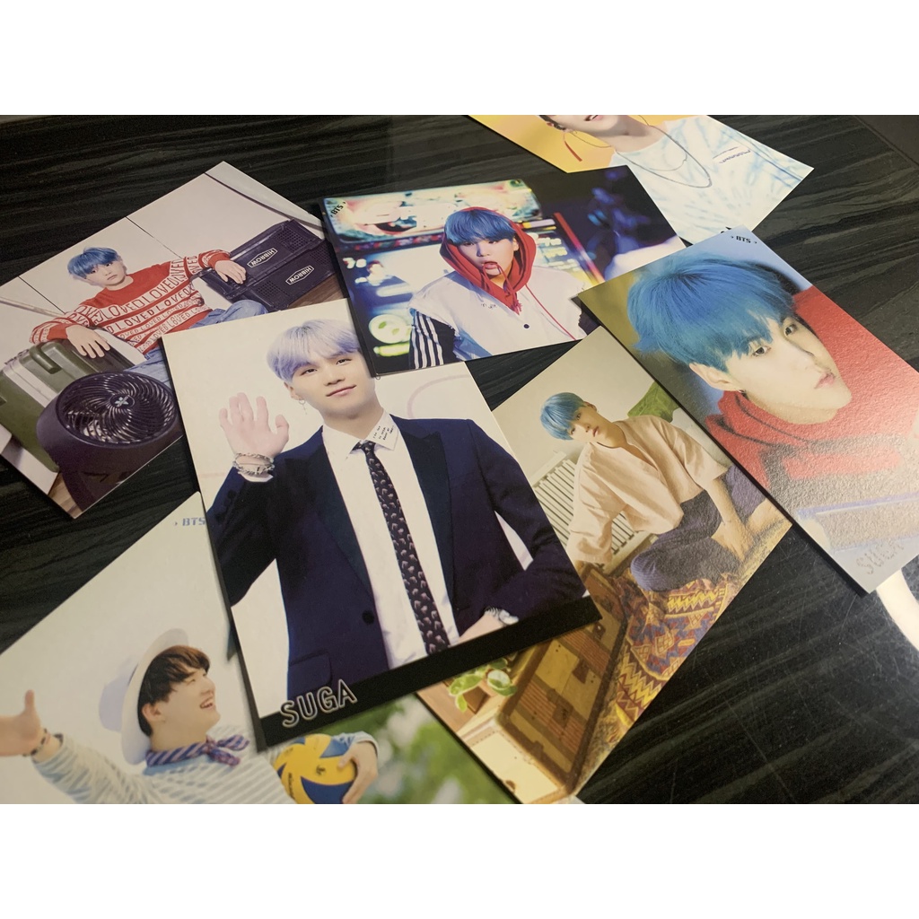 KPOP Suga (Min Yoongi) BTS Postcard + Sticker Set (12 Post Cards & 3 ...
