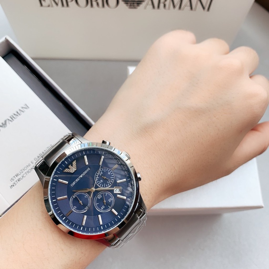 พร้อมสต็อก ！Emporio Armani ของแท้100% AR2448 AR2434 - 42 mm นาฬิกา ...
