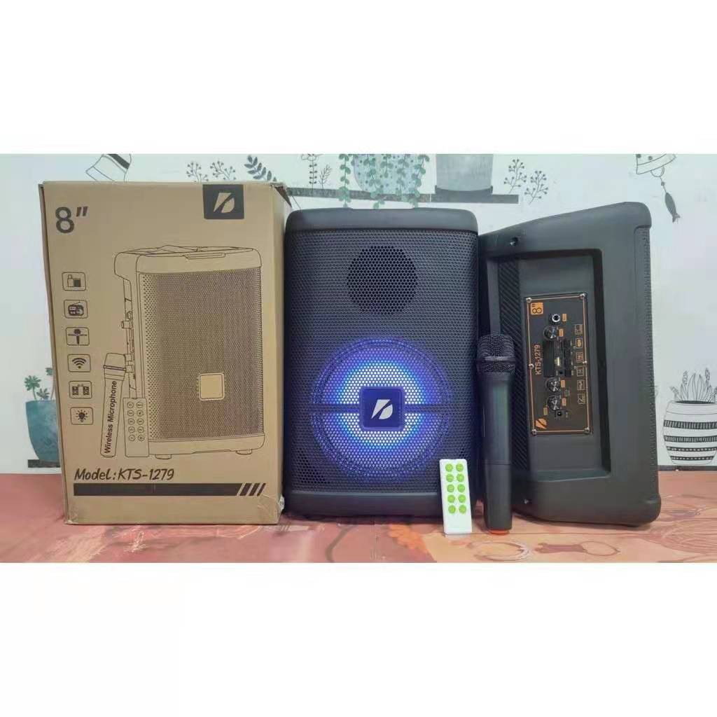 New ลำโพงบลูทูธ KTS-1279 ลําโพงดอก8นิ้ว 30W ปรับเบสได้ ปรับเสียงแหลมได้ ...