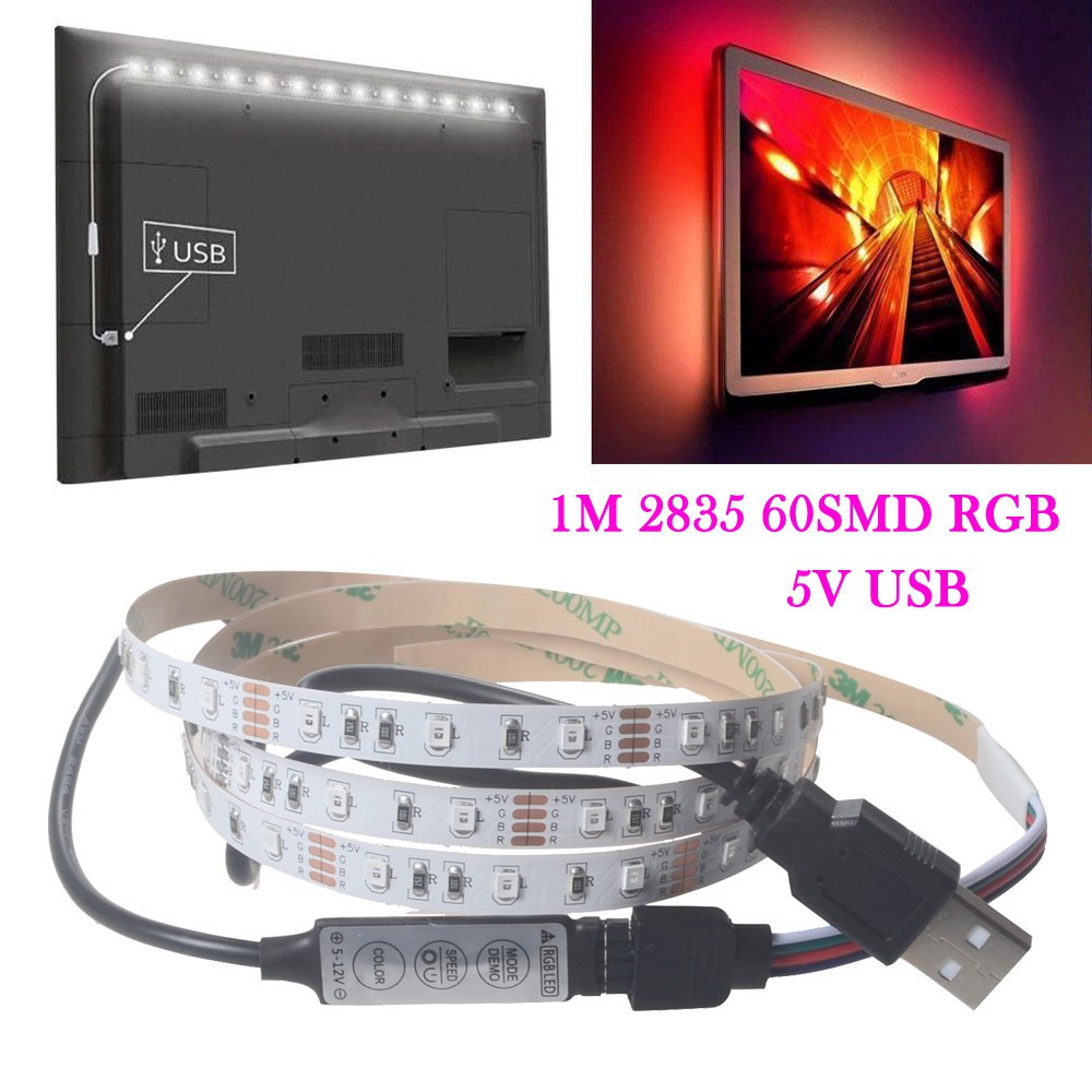 2 ม. usb สายไฟ led smd 2835 สําหรับติดตกแต่งพื้นหลังทีวี dc 5v - feikamy1.th - ThaiPick