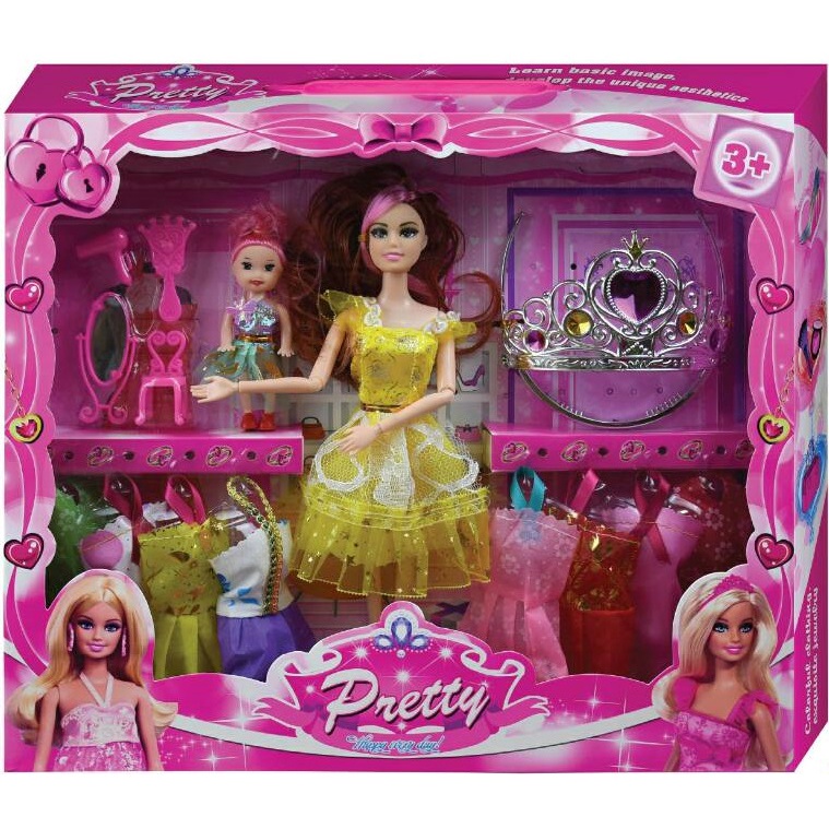 ตุ๊กตาบาร์บี้แม่ลูก ตุ๊กตาบาร์บี้แฟชั่น ตุ๊กตาบาร์บี้ร้อยลูกปัด - ma8zre26_l - ThaiPick