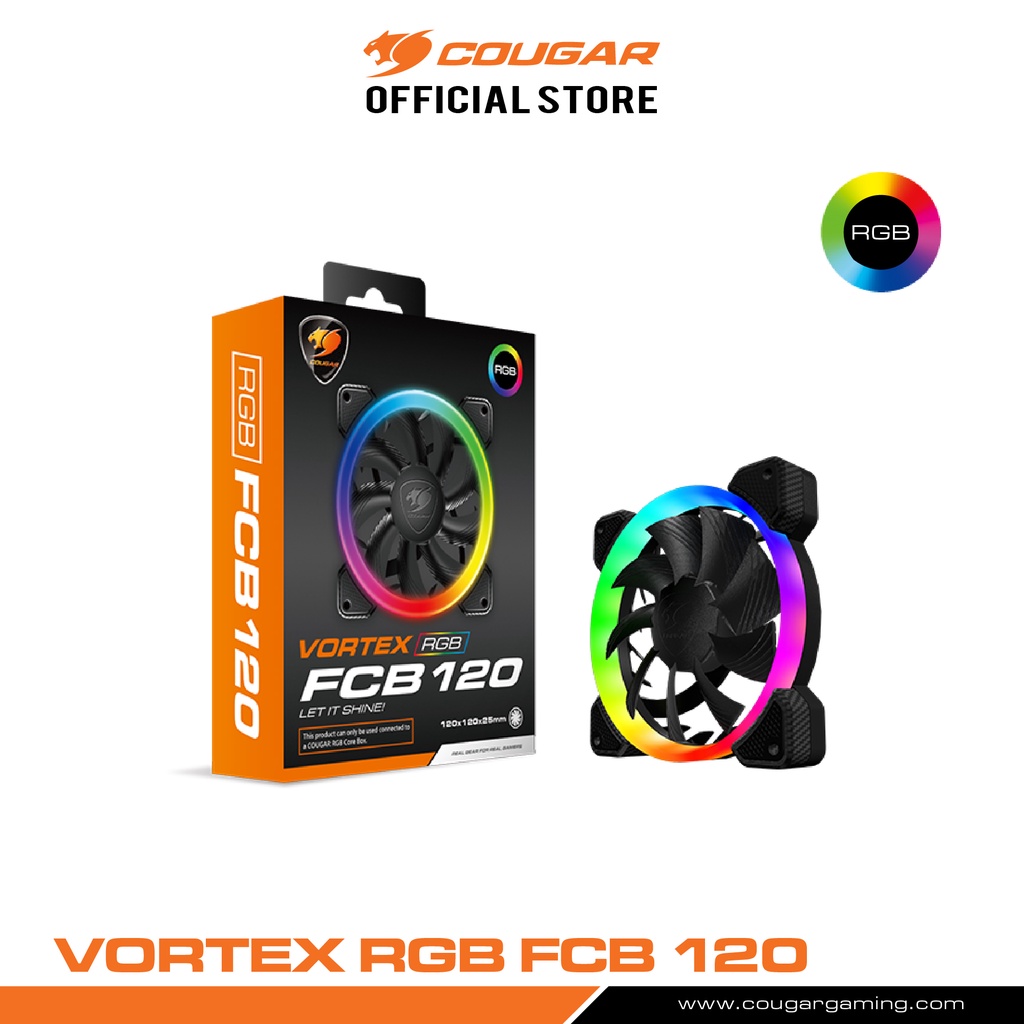 COUGAR VORTEX RGB FCB 120 Cooling Fans : Fan Case พัดลมเคส RGB ประกัน 1 ...