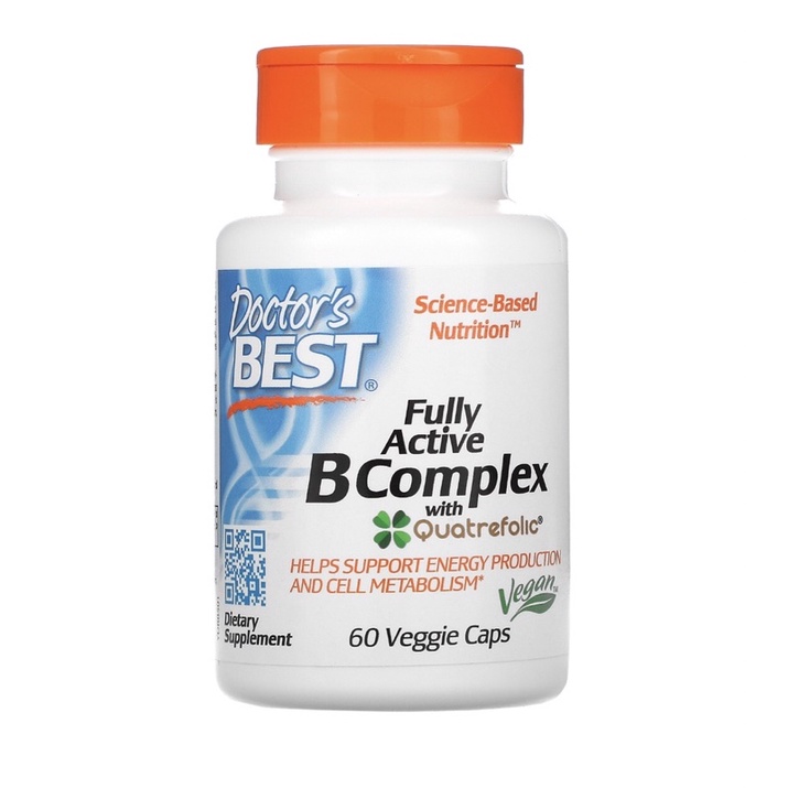 วิตามินบี บีรวม Doctors Best Fully Active B Complex with Quatrefolic ...