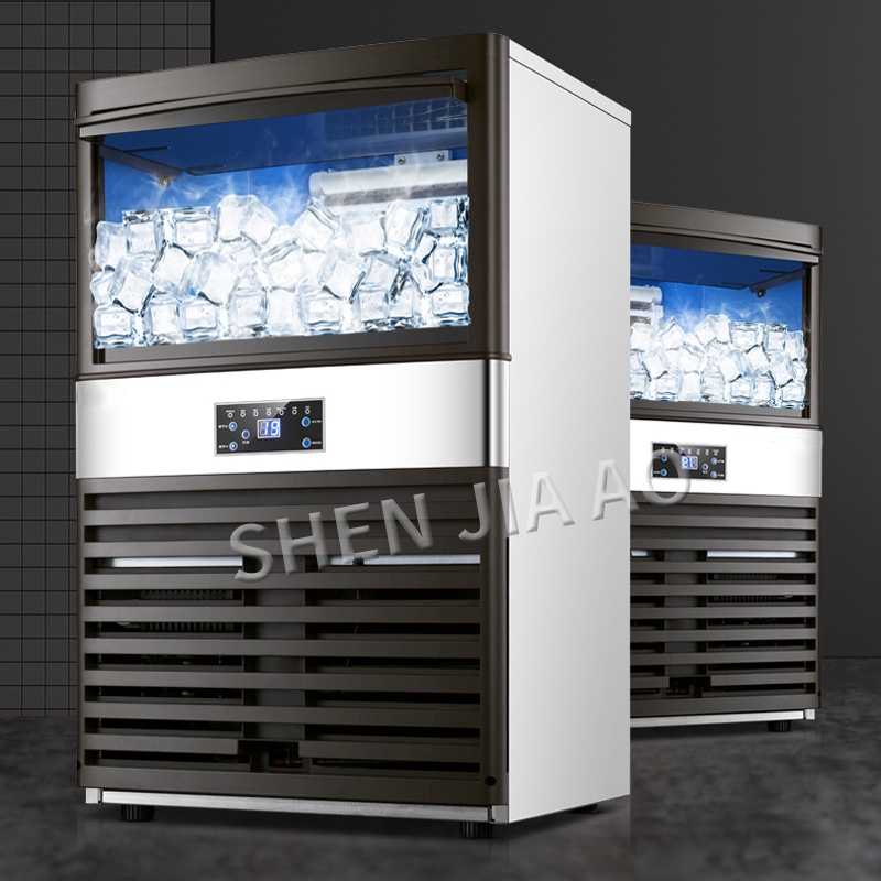 เครื่องทำน้ำแข็ง100KG Commercial Ice Machine Ice making machine Milk ...