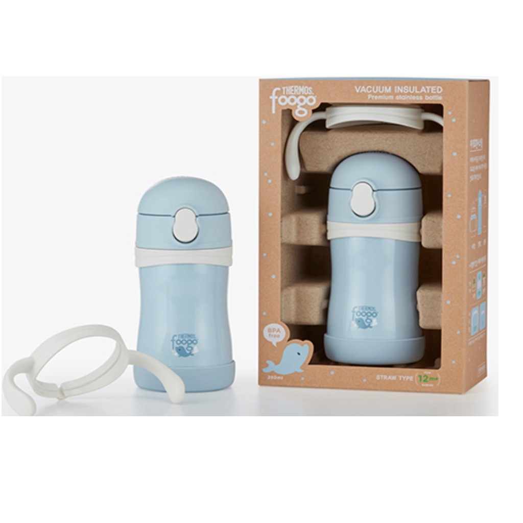 Thermos Foogo Premium Straw Stainless Bottle 280ml for Baby and Kids ...