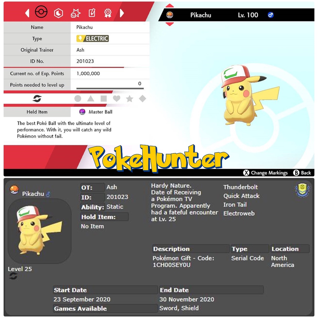 Pokémon Event Pikachu Wearing Ashs Caps - pokehunterth - ThaiPick