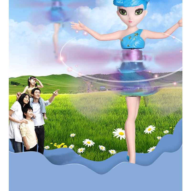 Remote Control Flying Fairy Princess Infrared Sensor Dolls Mini RC ...