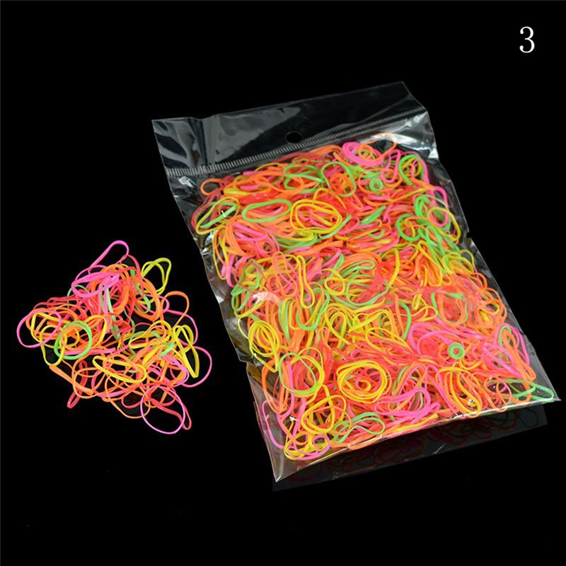 1000pcs Mixed Colors Rubber Bands Small Circle Strong Elastic Rubber ...