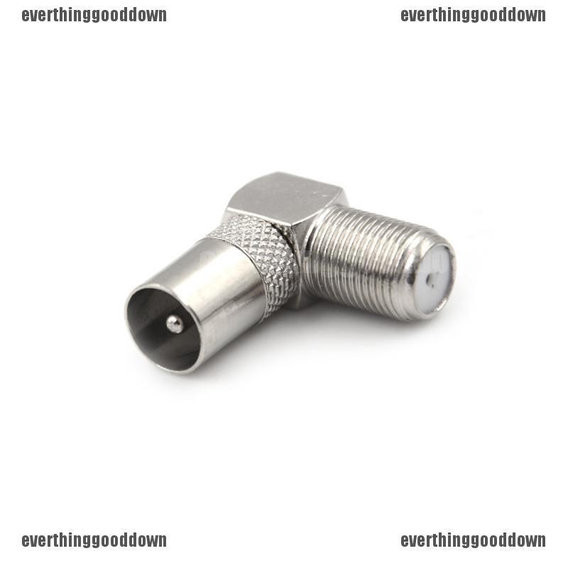 5 ชิ้น Right Angle TV Aerial อะแดปเตอร์เชื่อมต่อ RF Coaxial TV Cable ...