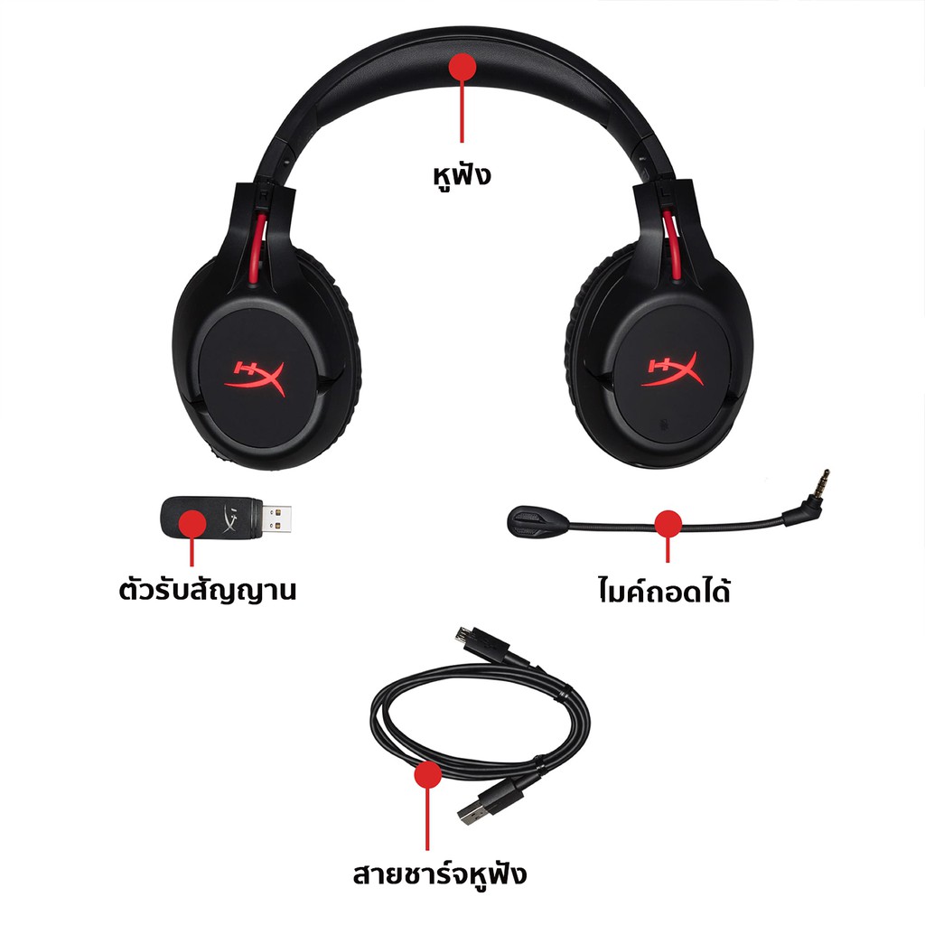HyperX Cloud Flight Wireless Gaming Headset (HX-HSCF-BK/AM)(หูฟังเกม ...