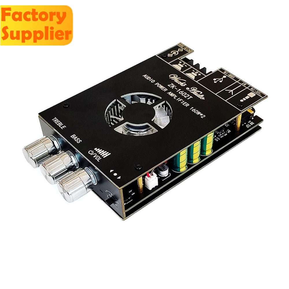 Zk-1602T Zk-1002Mt 2.0 Channel บลูทูธ 5.0 โมดูลขยายเสียงสเตอริโอพลังงาน ...