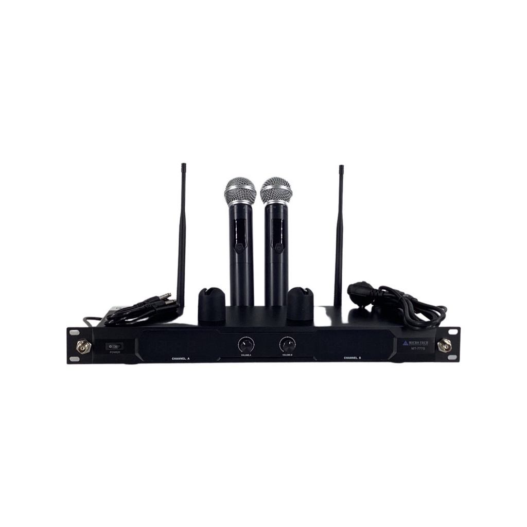 ↂMICRO TECH MT777S ไมค์โครโฟนไร้สาย(แบบถือ) จูนคลื่นได้ มีเสาหน้าชุด(สินค้าใหม่แกะกล่อง ประกัน ...