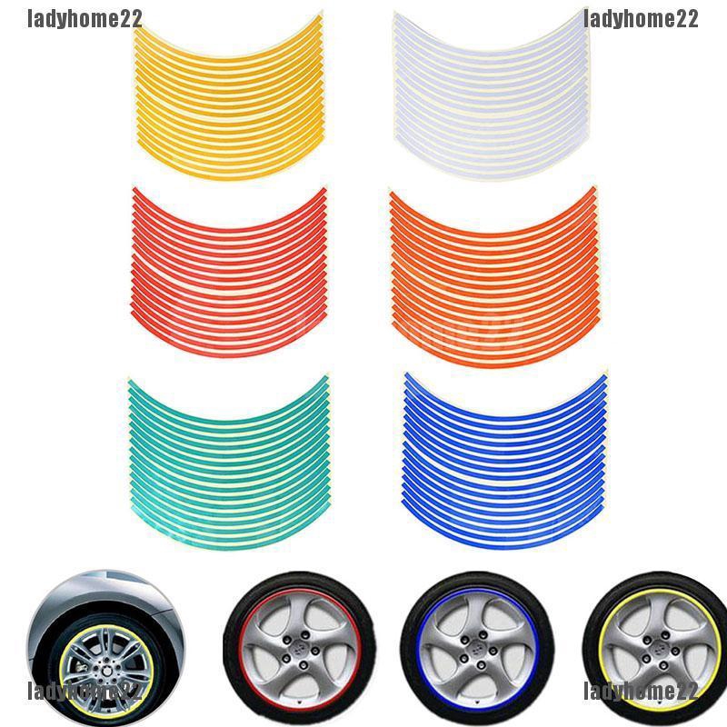 LHReflective 18 inch wheel rim sticker car styling stickers motorcycle ...