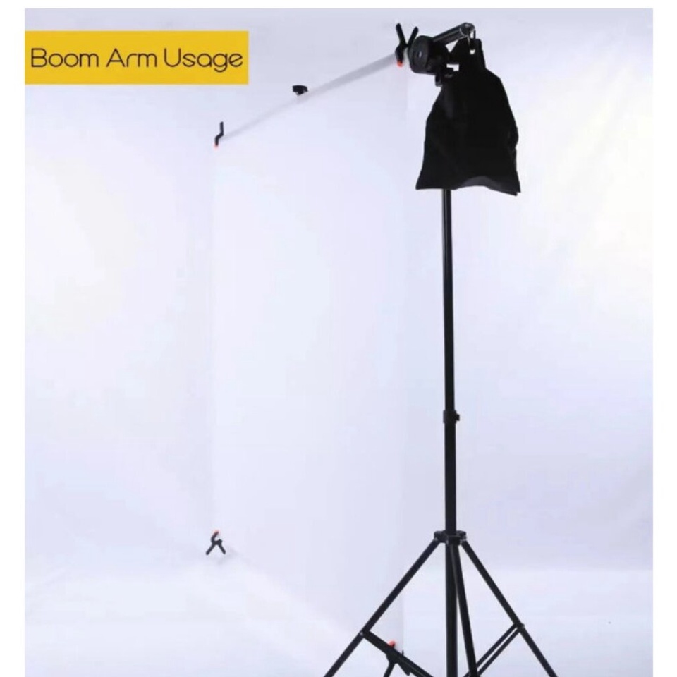 Photo Studio Overhead Boom Arm ขาตั้งไฟด้านบนพร้อมหัวจับสำหรับ Softbox ...