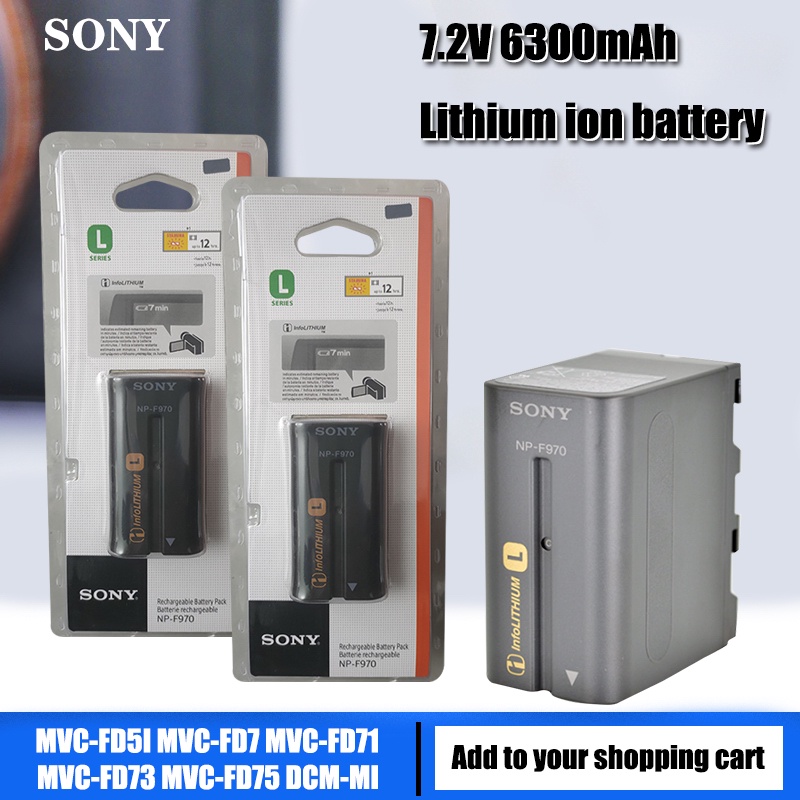 แบตเตอรี่กล้องSony Original 7.2v NP-F970 NP F970 6660mah Lithium ...