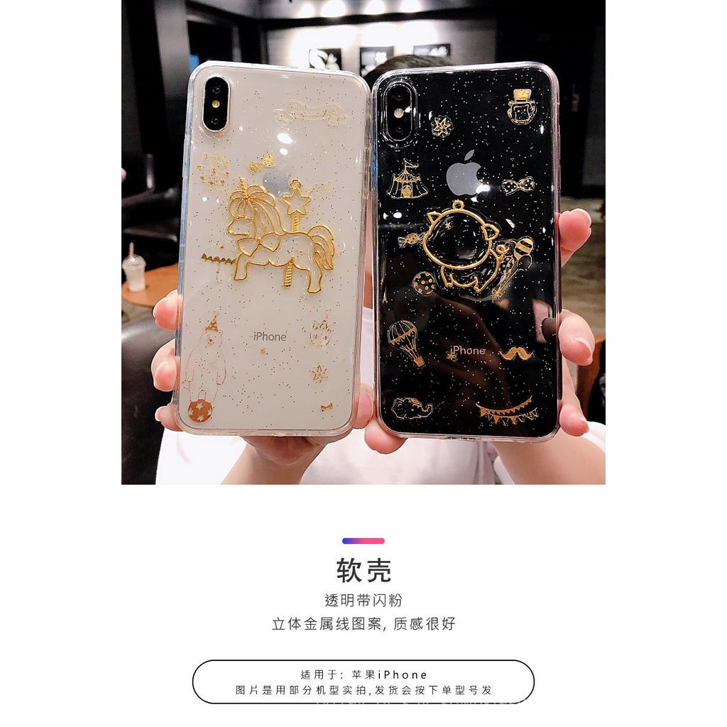 แอปเปิลxเคสโทรศัพท์xs maxเปลือกนุ่มinsยูนิคอร์นiphonexโปร่งใสป้องกันการวางแปด8plusการ์ตูนหญิงน้ำ ...