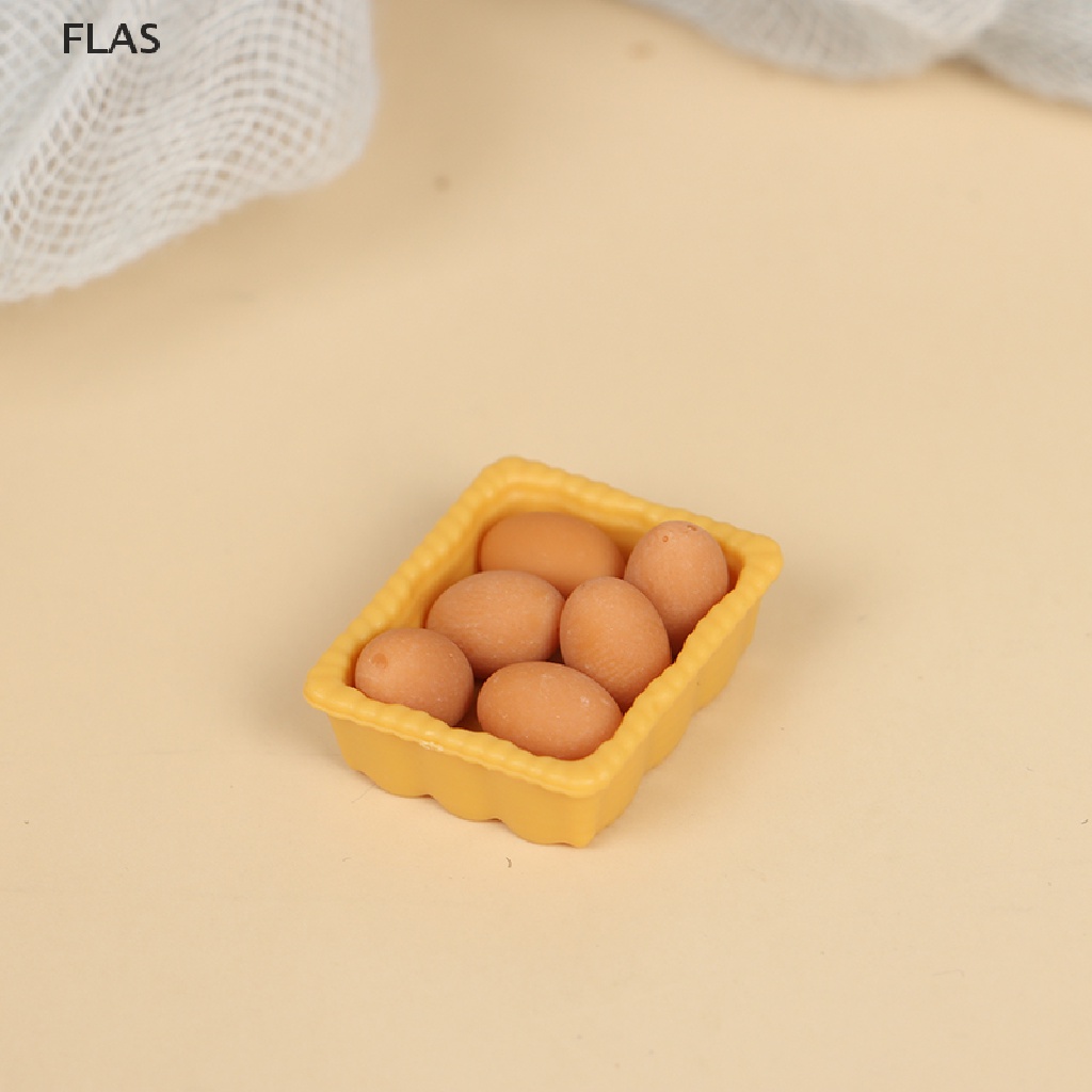 fl 1:12 Dollhouse Miniature Mini Egg with Tray Kitchen Accessories ...